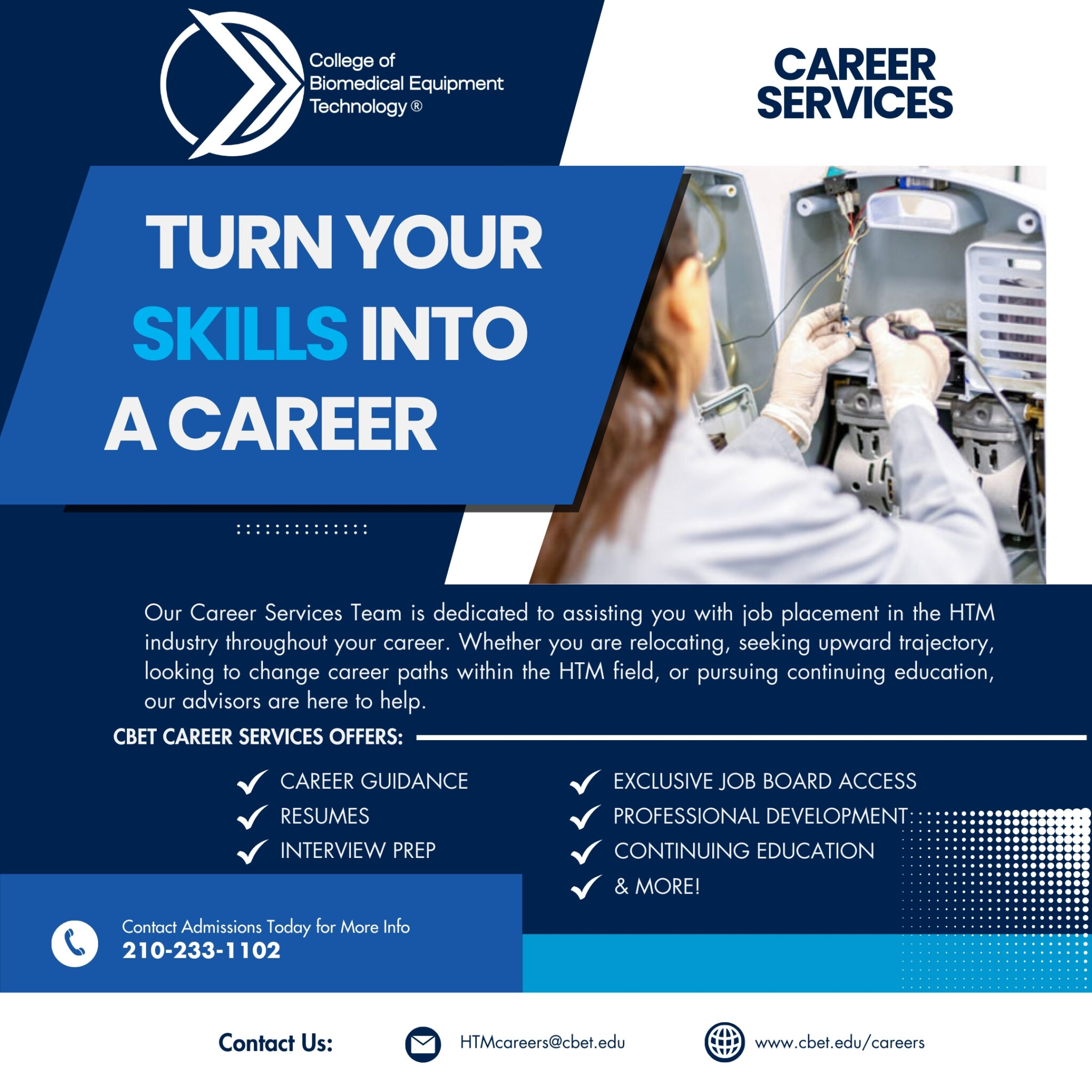 Career Services - College of Biomedical Equipment Technology